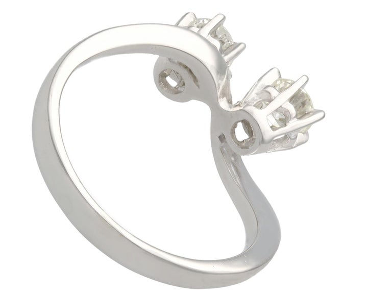 1970s German Diamond and White Gold Twist Engagement Ring For Sale at ...