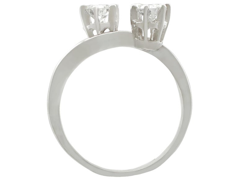 1970s German Diamond and White Gold Twist Engagement Ring For Sale at ...