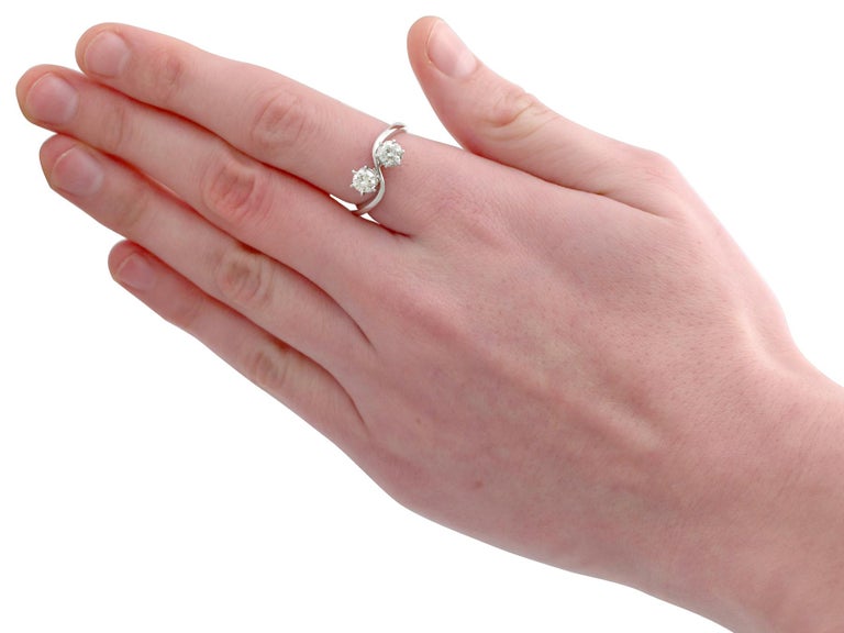 1970s German Diamond and White Gold Twist Engagement Ring For Sale at ...