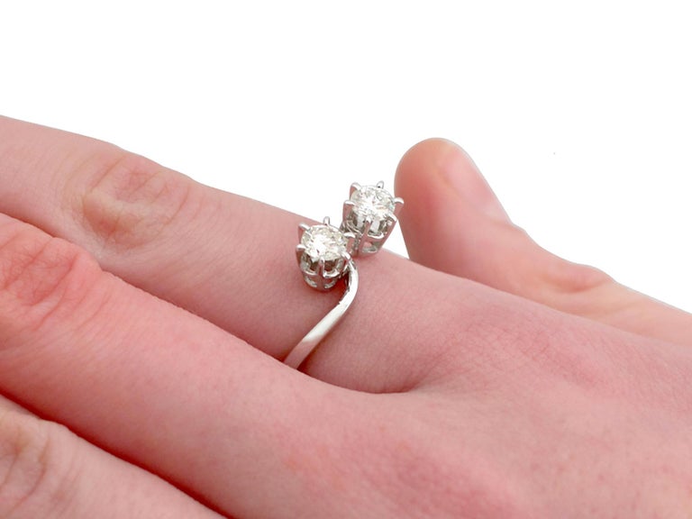 1970s German Diamond and White Gold Twist Engagement Ring For Sale at ...