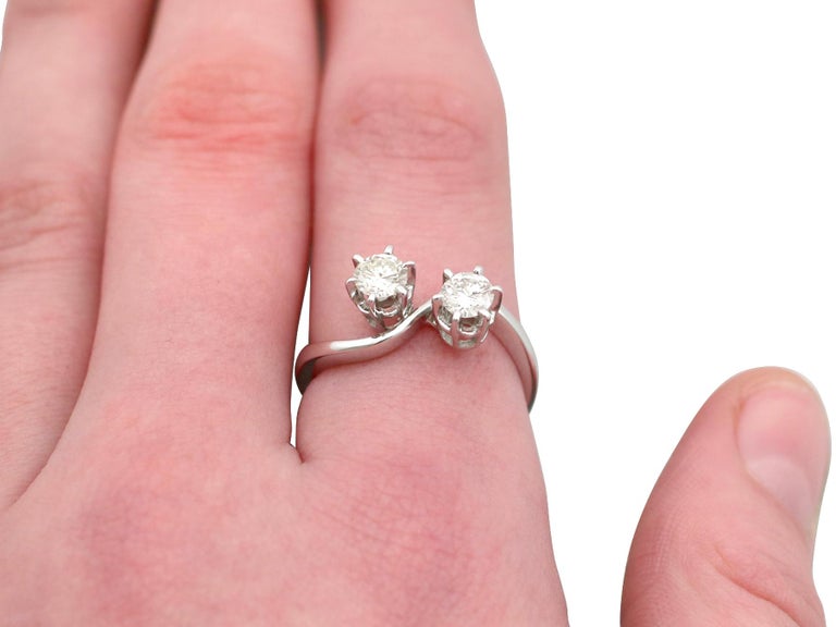 1970s German Diamond and White Gold Twist Engagement Ring For Sale at ...