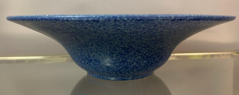 1970s German Studio Pottery Ceramic Blue Mottled Bowl by Pfeiffer ...
