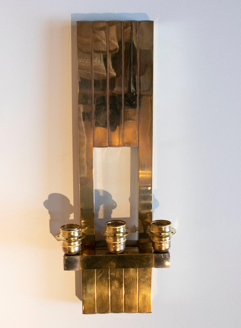 1970s Gilded Bronze Wall Sconce For Sale at 1stDibs