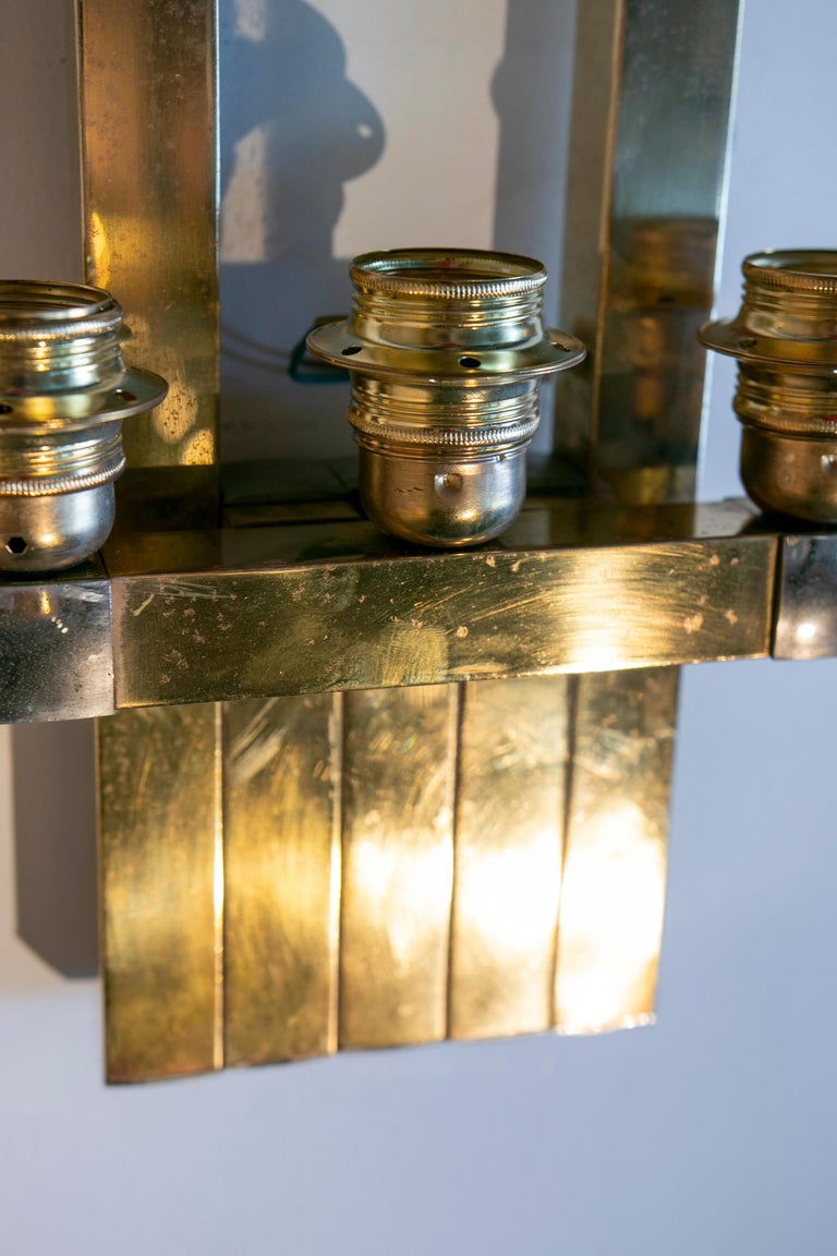 1970s Gilded Bronze Wall Sconce For Sale at 1stDibs