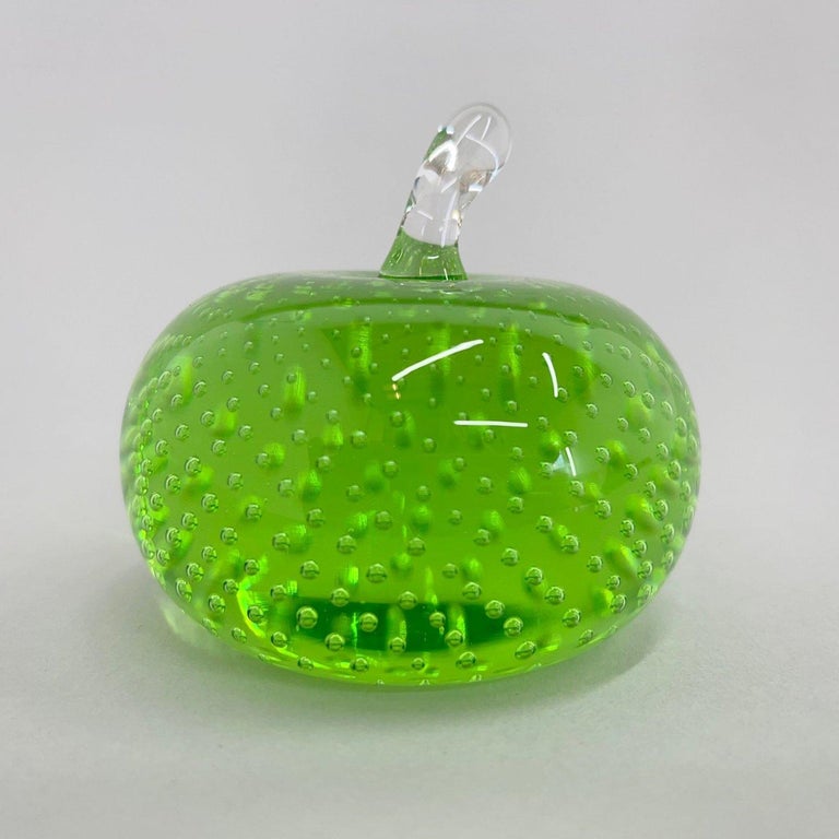 1970's Glass Paperweight by an Artist Milan Metelák For Sale at 1stDibs