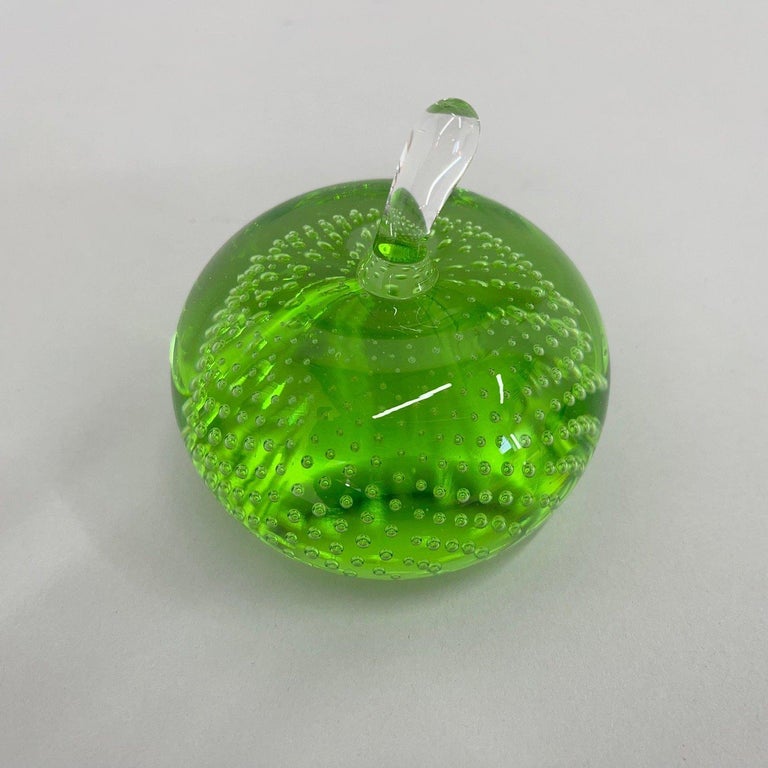 1970's Glass Paperweight by an Artist Milan Metelák For Sale at 1stDibs