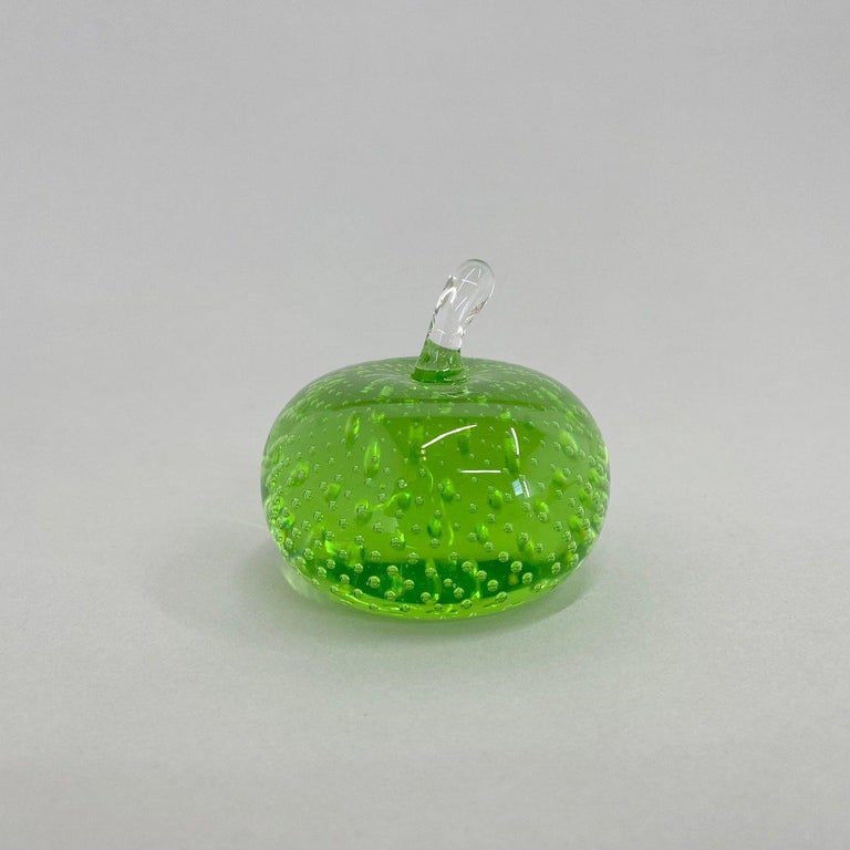 1970's Glass Paperweight by an Artist Milan Metelák For Sale at 1stDibs