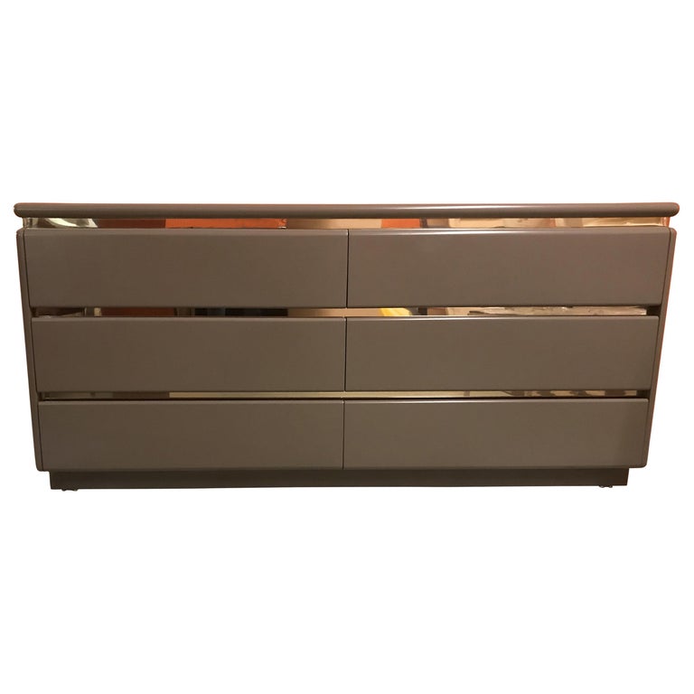 1970s Gloss Grey/Brown Lacquer Dresser For Sale at 1stDibs | grey brown ...
