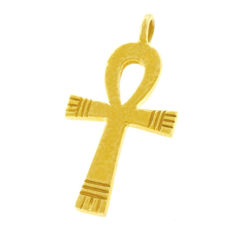 1970s Gold Ankh at 1stDibs