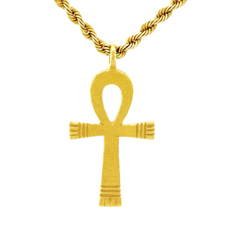 1970s Gold Ankh at 1stDibs