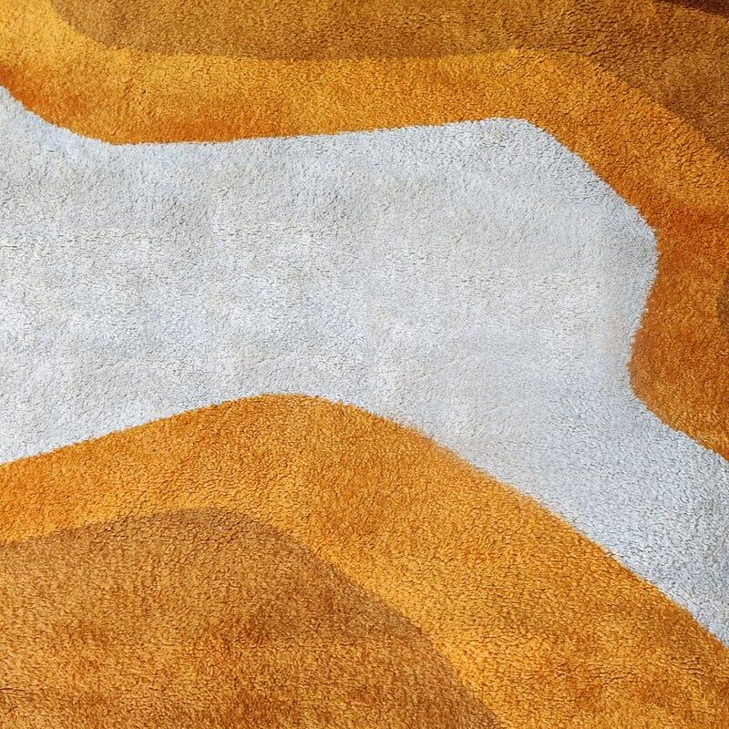 1970s Gorgeous Space Age Rug by Belgian National Institute. Made in ...