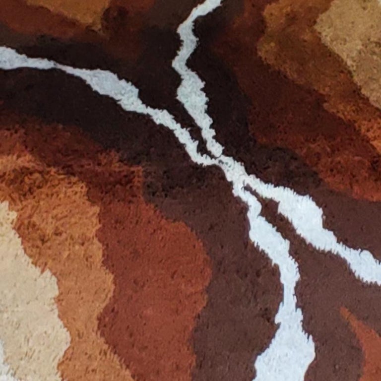 1970s Gorgeous Space Age Rug in Wool, Made in Italy For Sale at 1stDibs