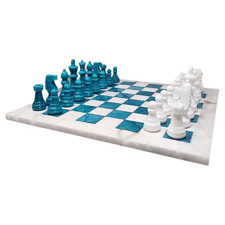 Michel Dumas Lucite and Brass Chess Set, France 1970s at 1stDibs