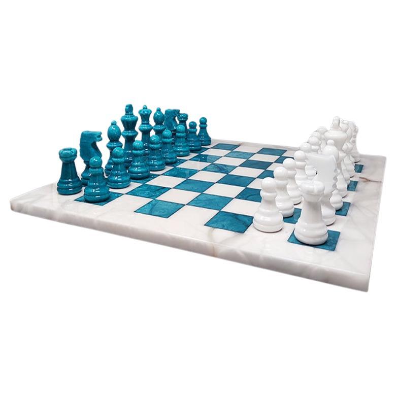 1970s Modernist Aluminum and Walnut Chess Set at 1stDibs