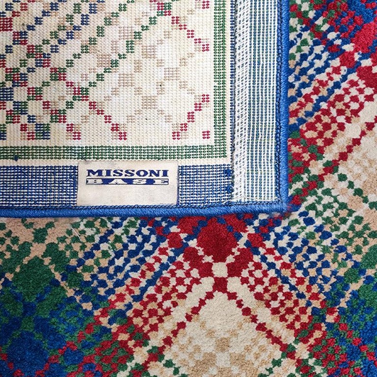 1970s Gorgeous Woolen Rug by Missoni. Made in Italy For Sale at 1stDibs