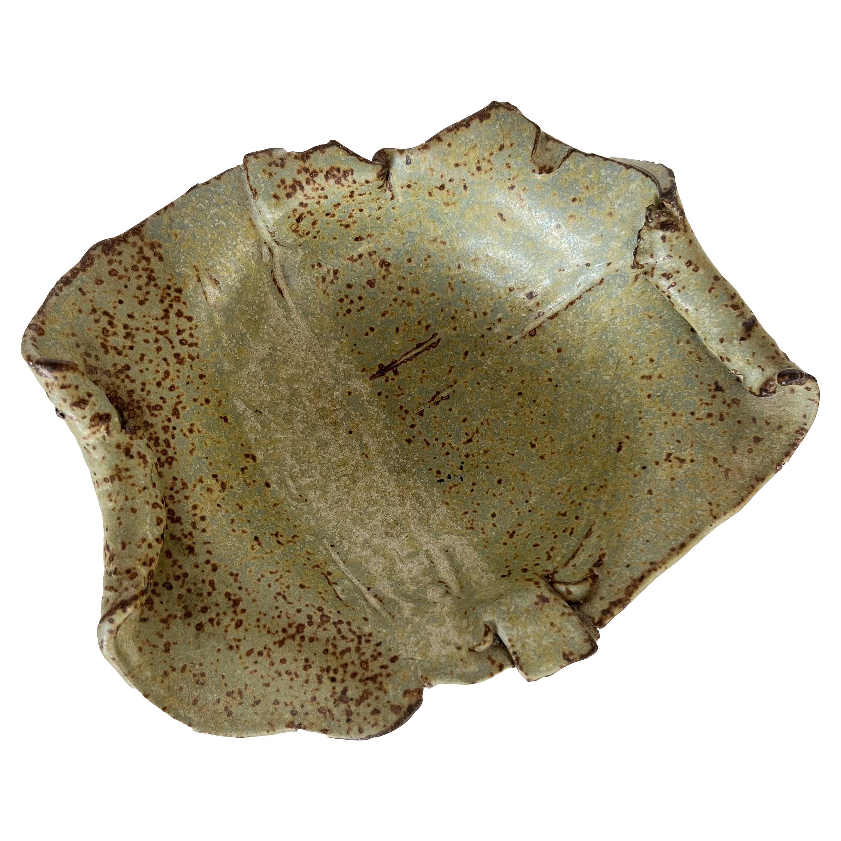 Fabulous Texcoco Pottery Three Footed Bowl in Luscious Green Glaze ...