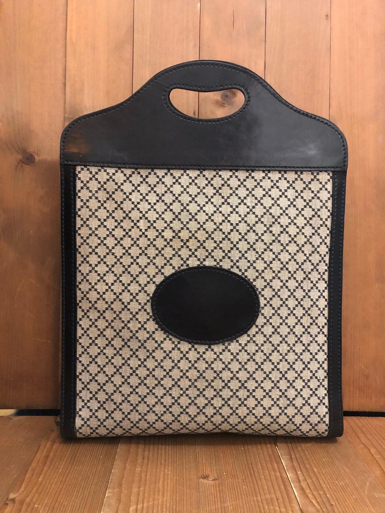 1970s Vintage GUCCI Black Diamanté Jacquard Book Tote Bag at 1stDibs ...