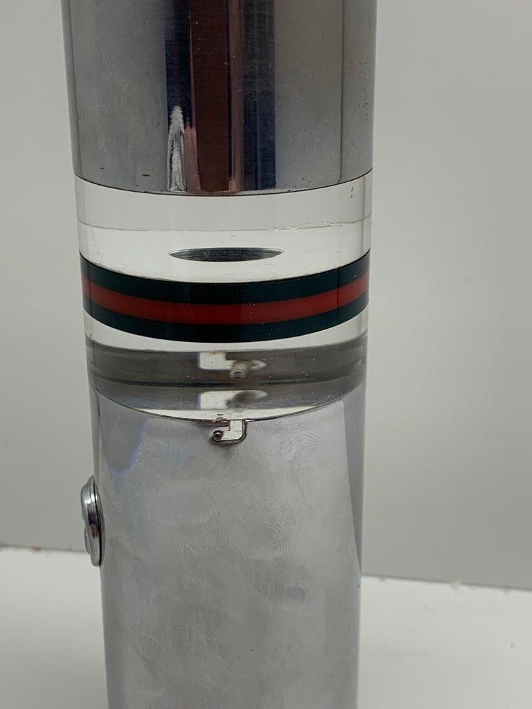 1970s Gucci Lucite and Chrome Table Lighter at 1stDibs