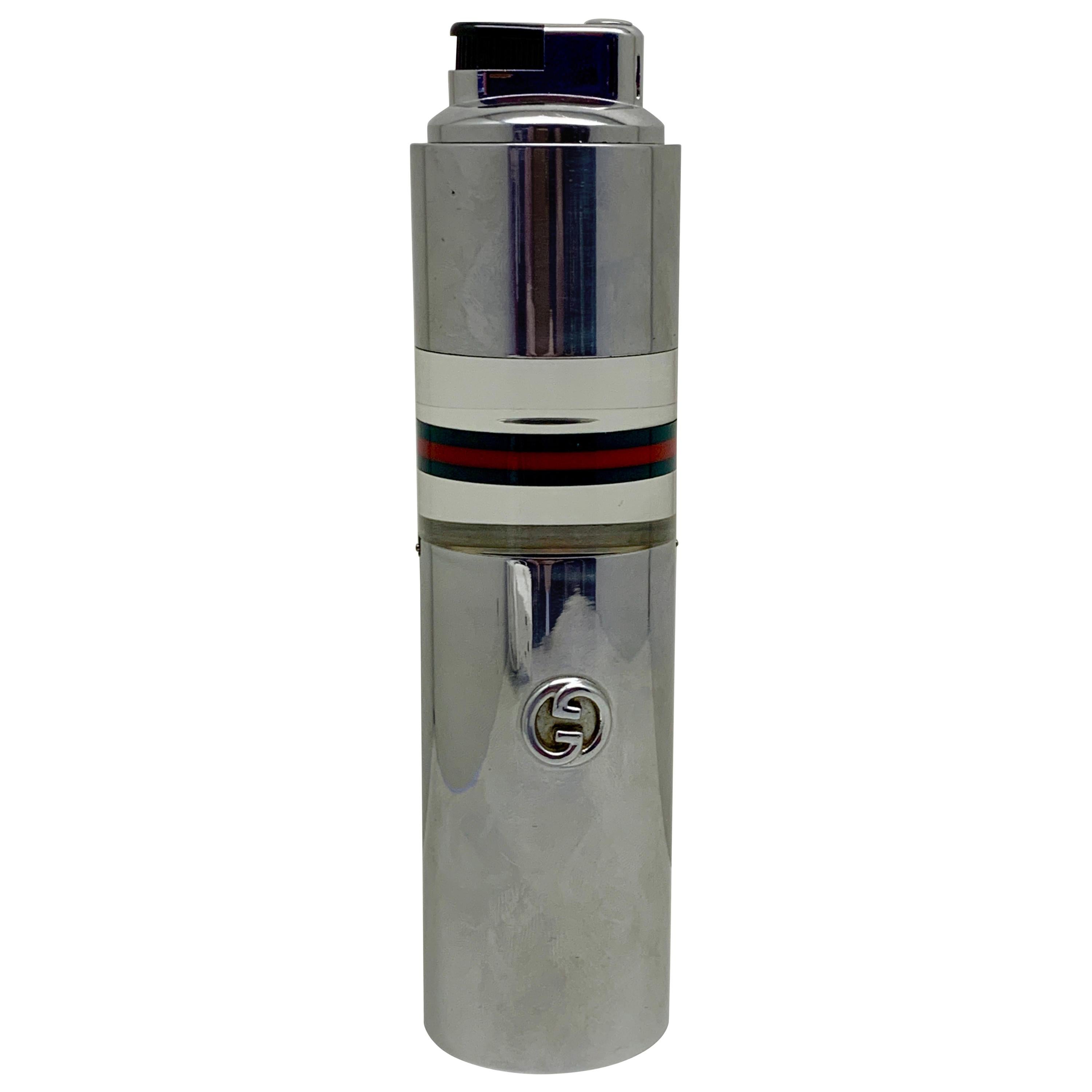 1970s Gucci Lucite and Chrome Table Lighter at 1stDibs