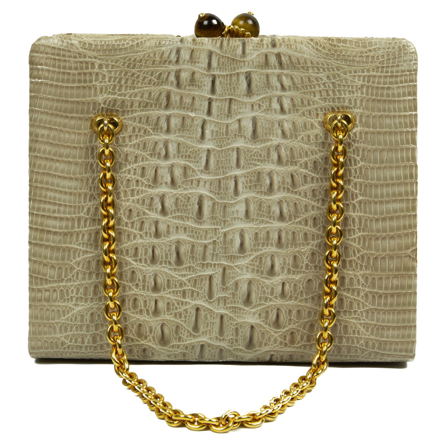 Tyrolean Gold Box Purse 1950s at 1stDibs