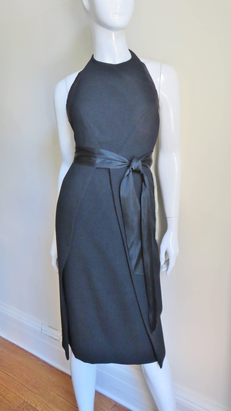 1970s Halston Wrap Halter Dress at 1stDibs