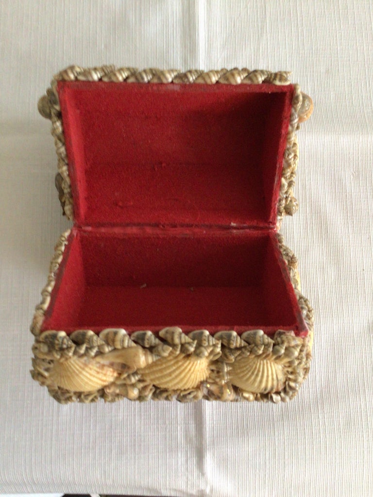 1970s Handmade Domed Top Shell Box For Sale at 1stDibs