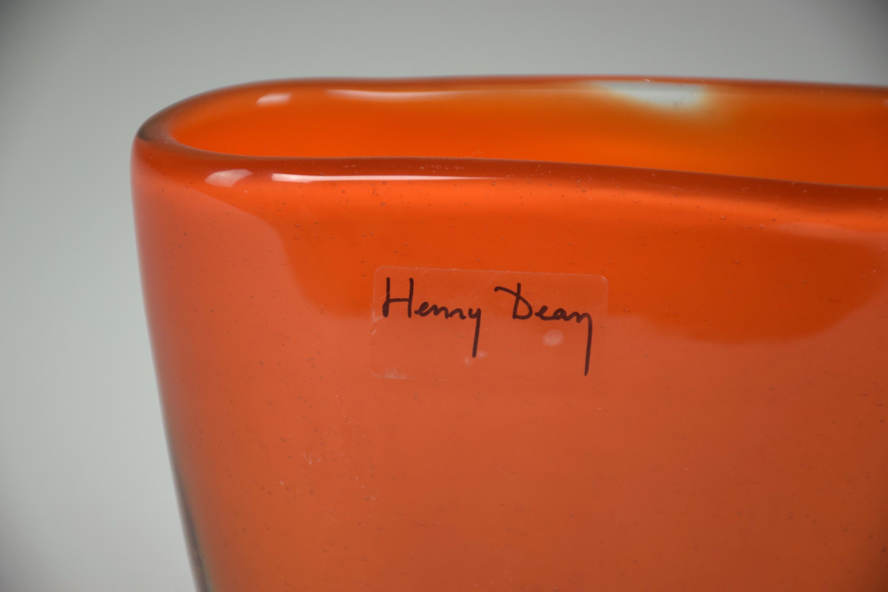 1970's Henry Dean Small Glass Vase For Sale at 1stDibs | henry dean ...