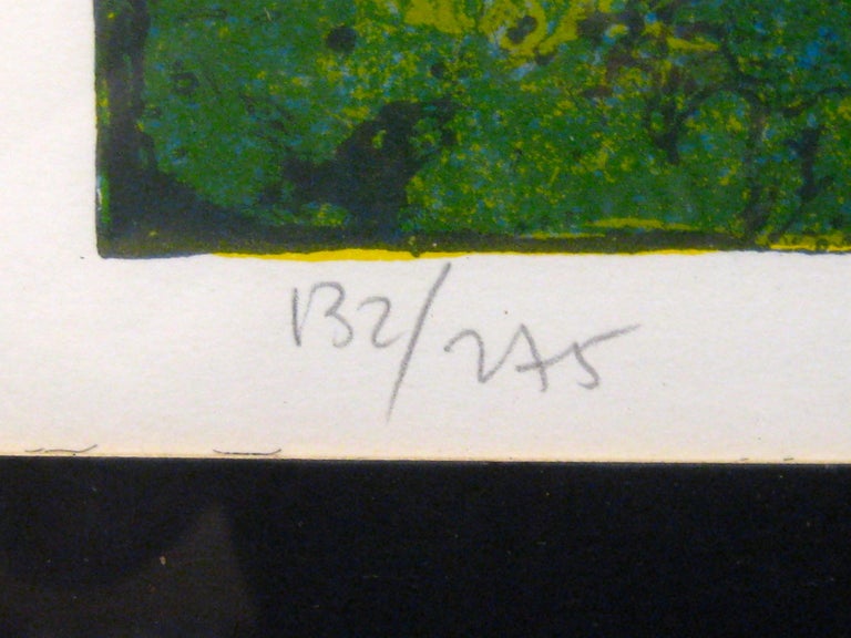1970's, Hoi Lebadang Abstract Lithograph Print "Water Lilies" Signed ...