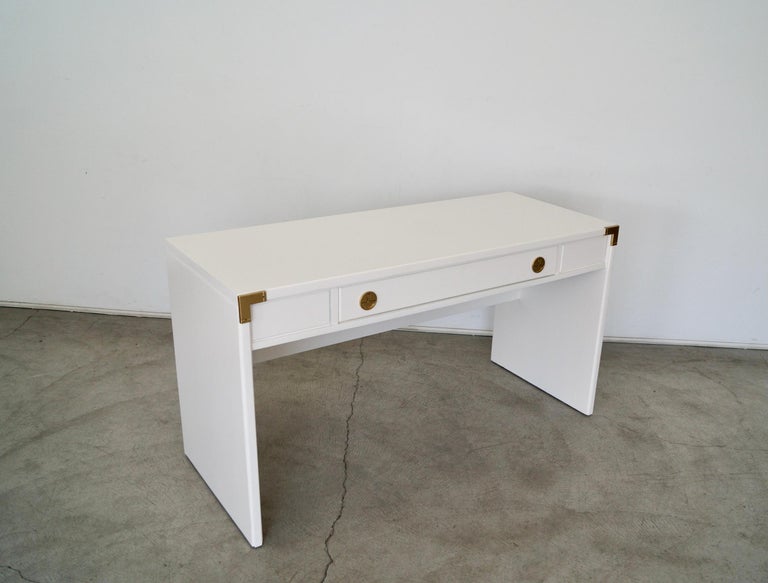 1970's Hollywood Regency Campaign Desk at 1stDibs