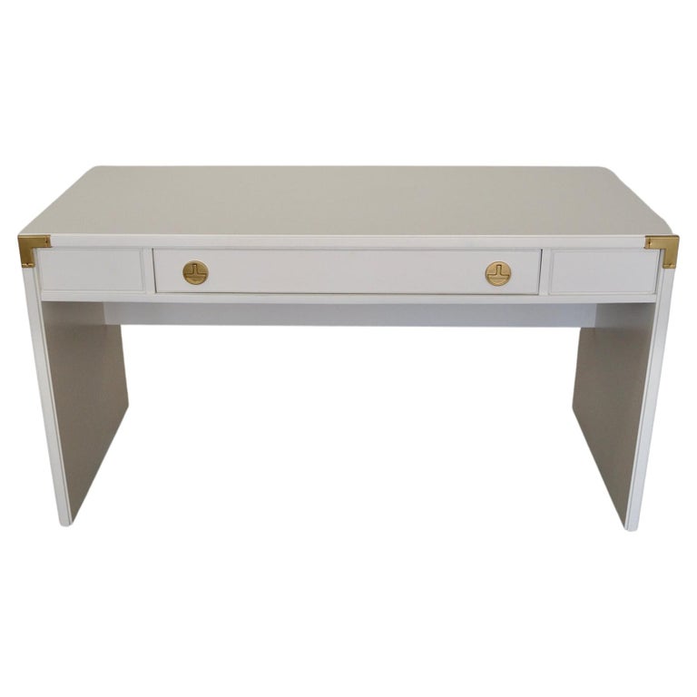 1970's Hollywood Regency Campaign Desk at 1stDibs