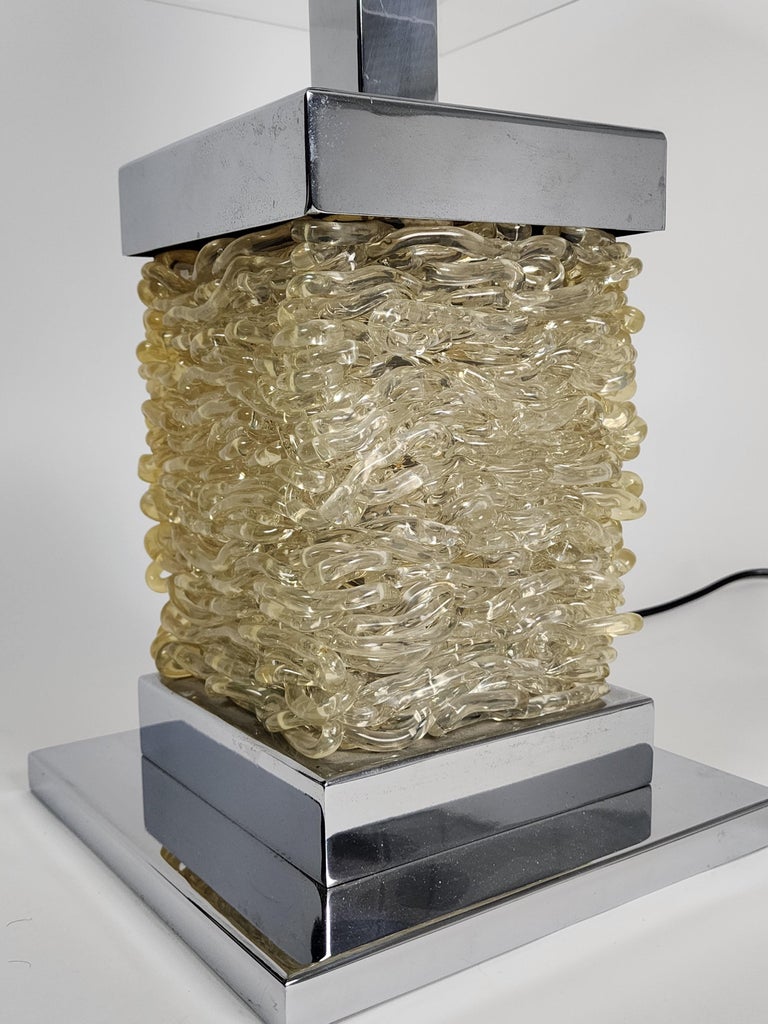 1970s Huge Banci Firenze Acrylic Table Lamp, Italy For Sale at 1stDibs