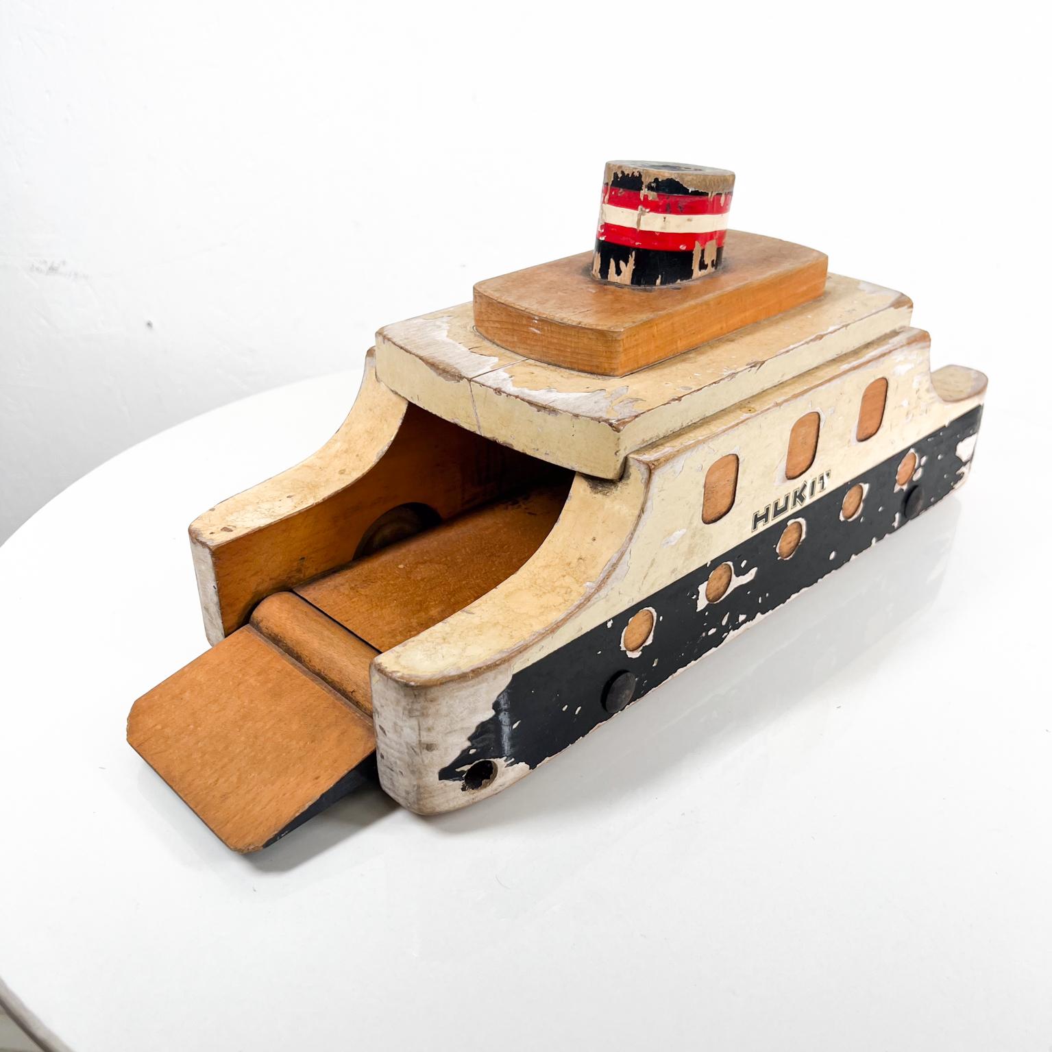 1970s Hukit Ferry Boat Vintage Wood Toy made Denmark at 1stDibs