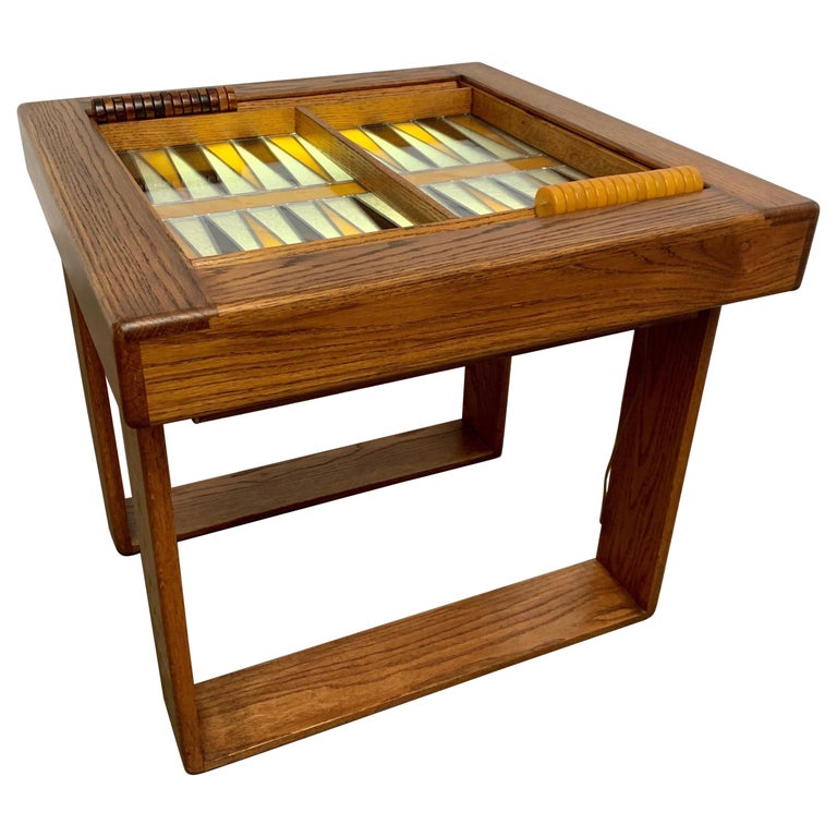 1970s Illuminated Stained Glass Backgammon Table at 1stDibs | backlit ...