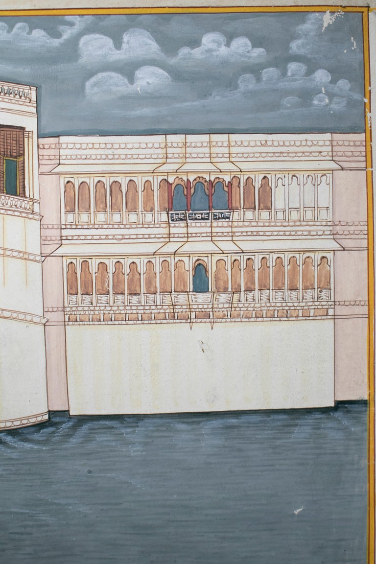 1970s Indian Paper Drawing of Palace For Sale at 1stDibs