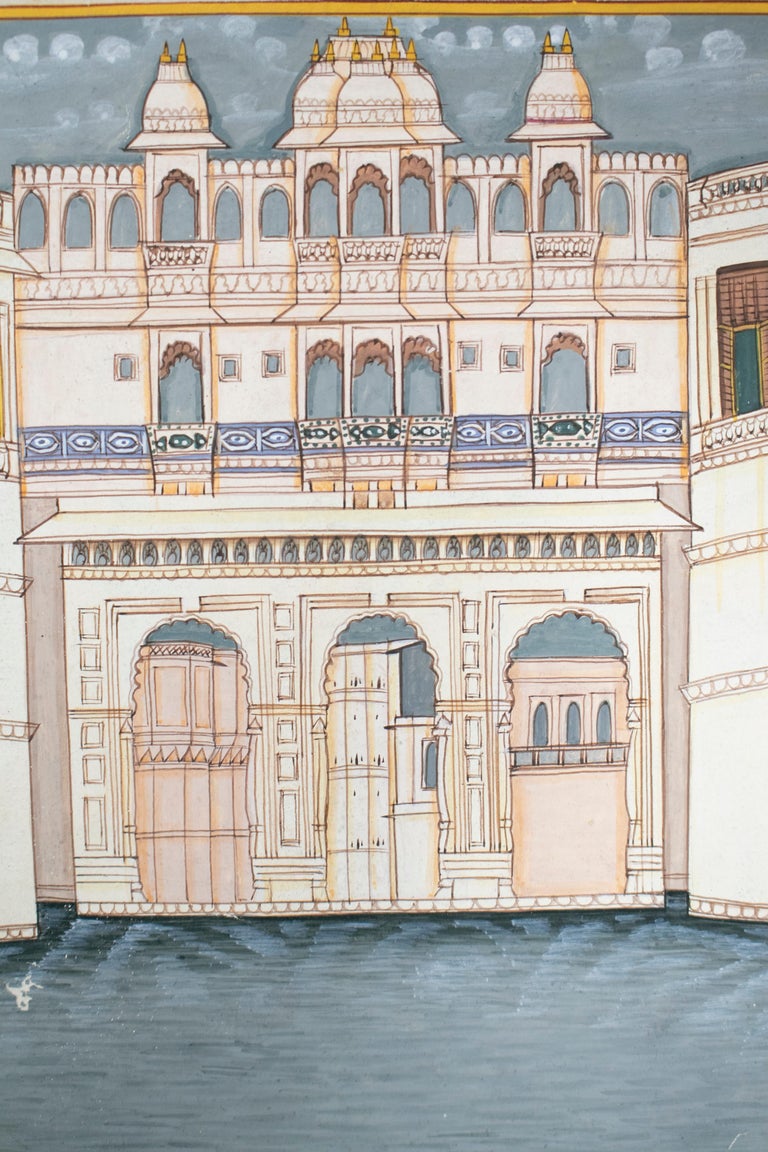 1970s Indian Paper Drawing of Palace For Sale at 1stDibs
