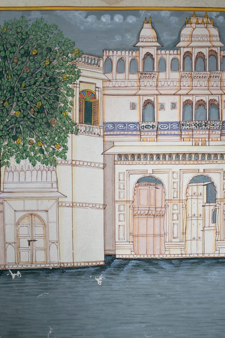 1970s Indian Paper Drawing of Palace For Sale at 1stDibs