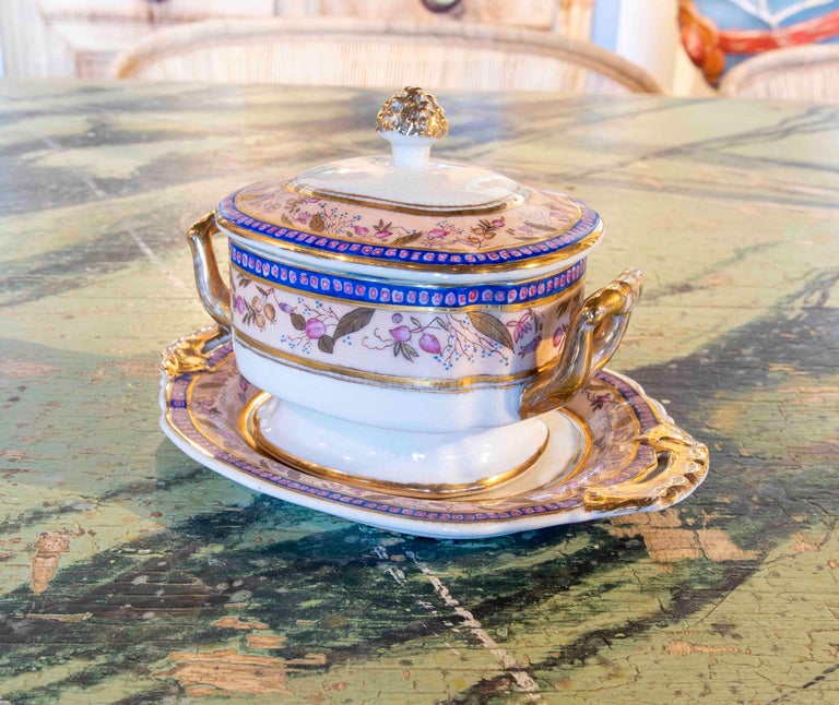 1970s Individual Hand Painted Porcelain Tureen with Inscription For ...