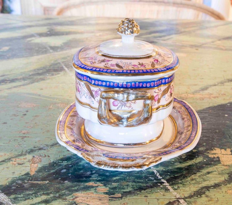 1970s Individual Hand Painted Porcelain Tureen with Inscription For ...