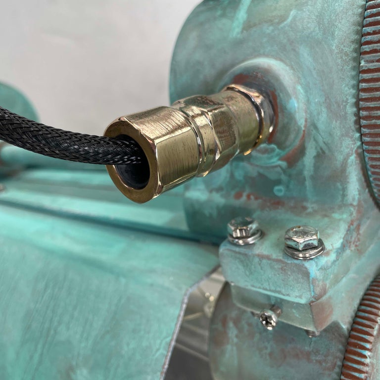 1970s Industrial Aluminium and Brass Flame Proof Strip Light, Copper ...