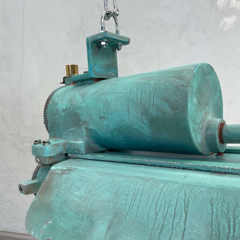 1970s Industrial Aluminium and Brass Flame Proof Strip Light, Copper ...