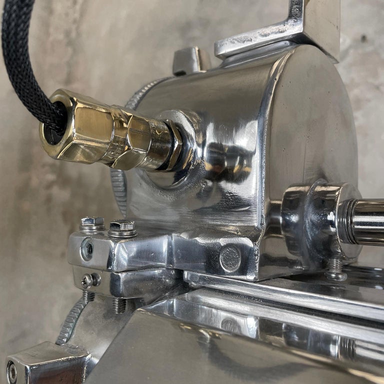 1970s Industrial Cast Aluminium, Glass and Brass Flameproof Strip Light ...