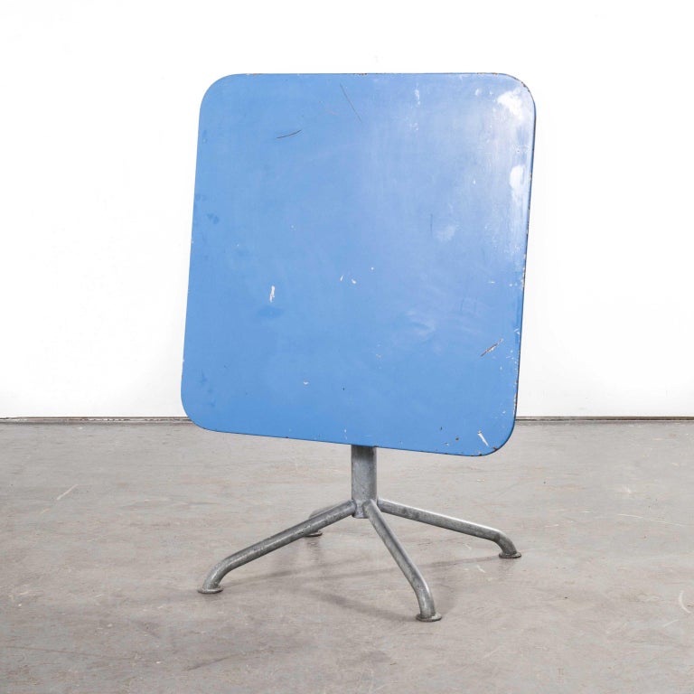 1970s Industrial Outdoor Blue Folding Table at 1stDibs