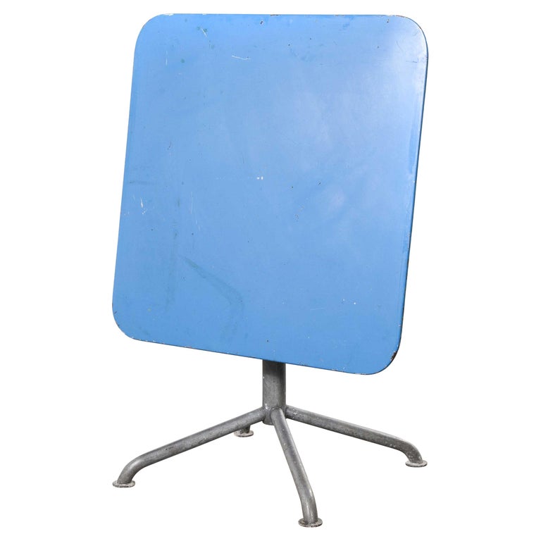 1970s Industrial Outdoor Blue Folding Table For Sale at 1stDibs