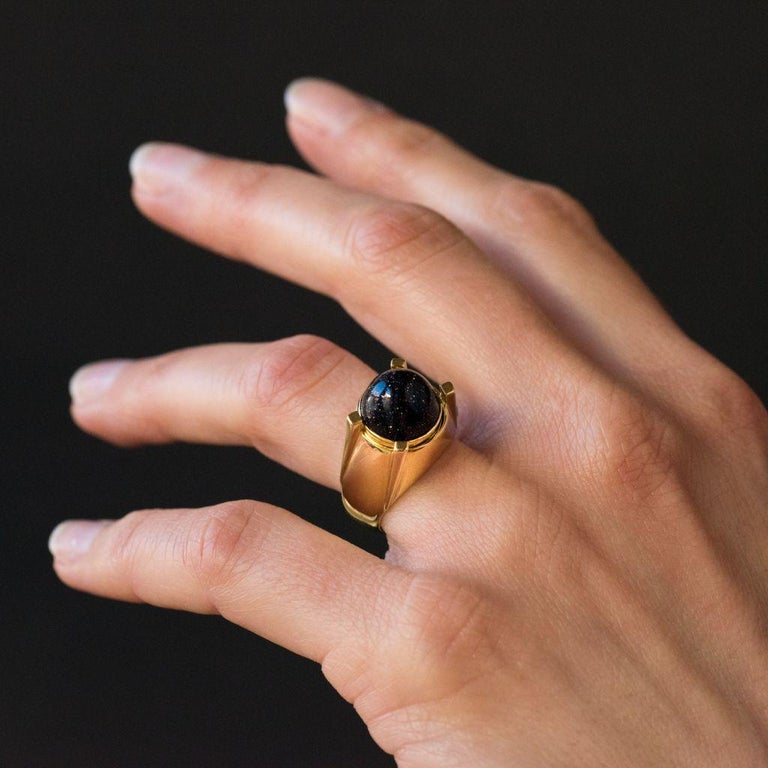 1970s Interchangeable Stones 18 Karat Yellow Gold Ring at 1stDibs ...