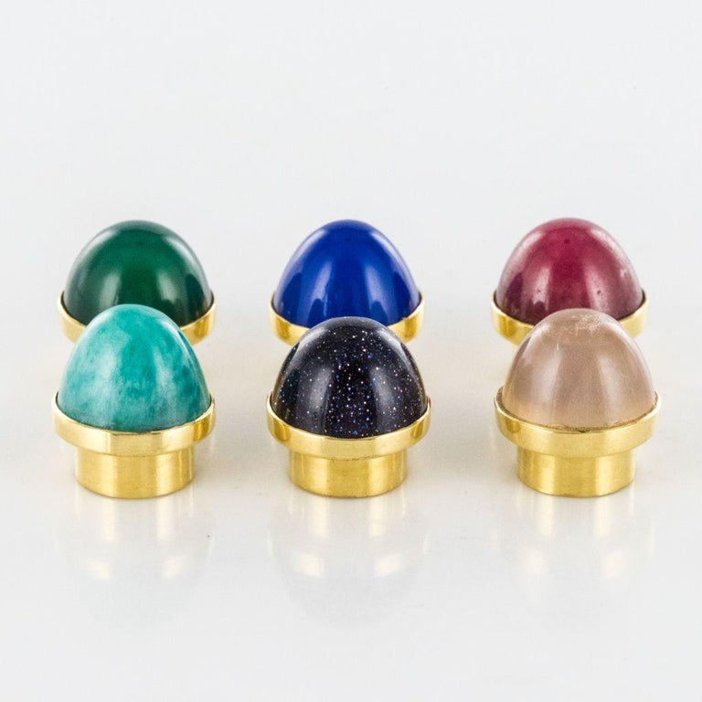 1970s Interchangeable Stones 18 Karat Yellow Gold Ring at 1stDibs ...