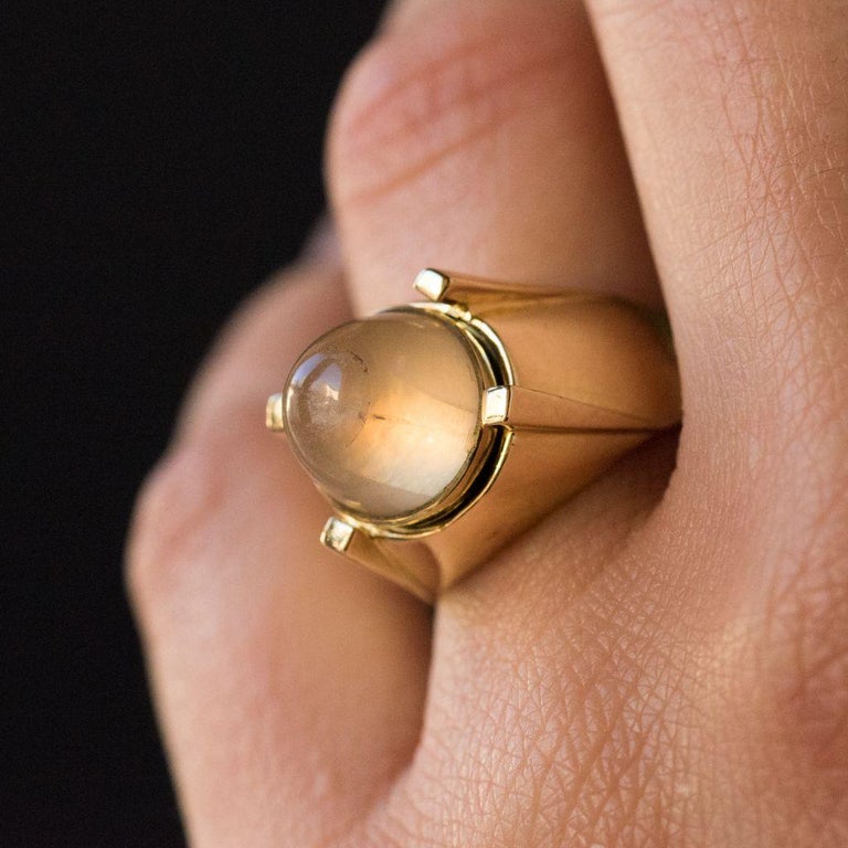 1970s Interchangeable Stones 18 Karat Yellow Gold Ring at 1stDibs ...