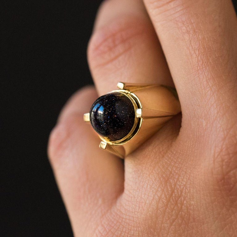 1970s Interchangeable Stones 18 Karat Yellow Gold Ring at 1stDibs ...