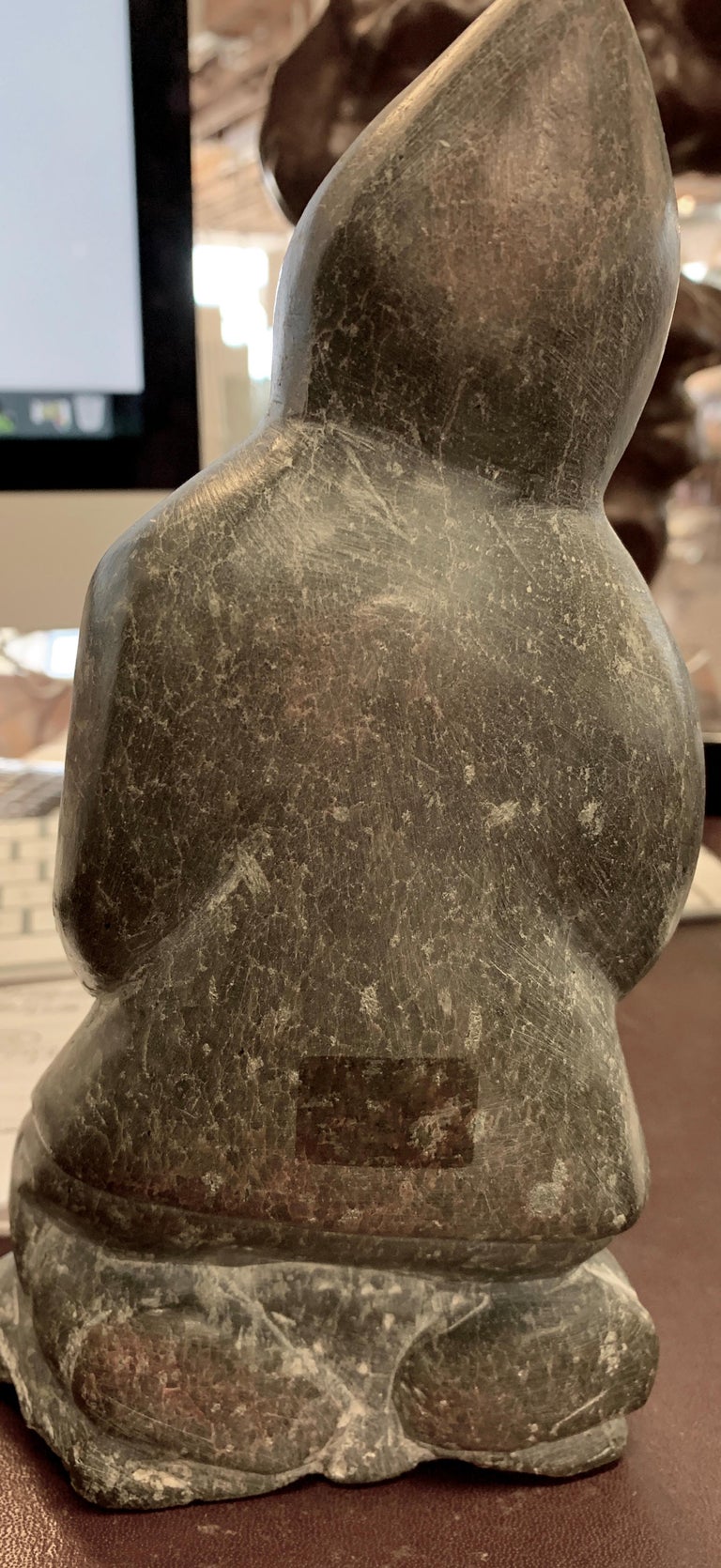 1970's Inuit Eskimo Soapstone carving of a Native American For Sale at ...