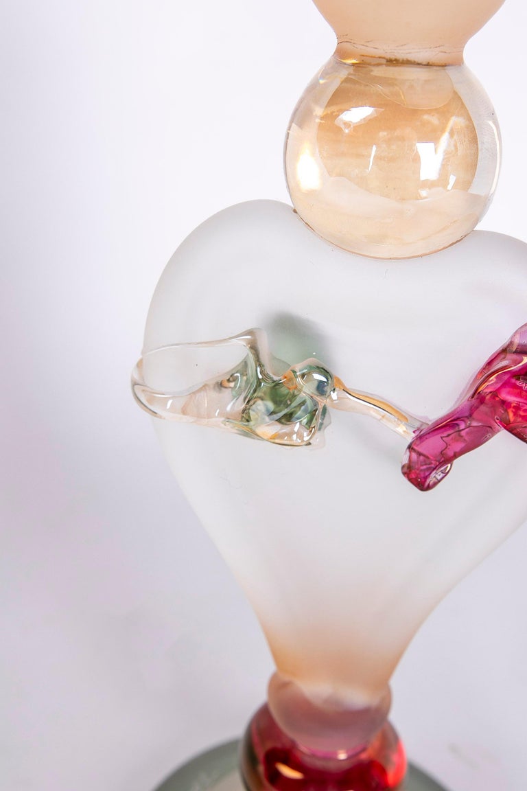 1970s Ion Tamaian Art-Deco Hand Blown Colored Crystal Vase For Sale at ...