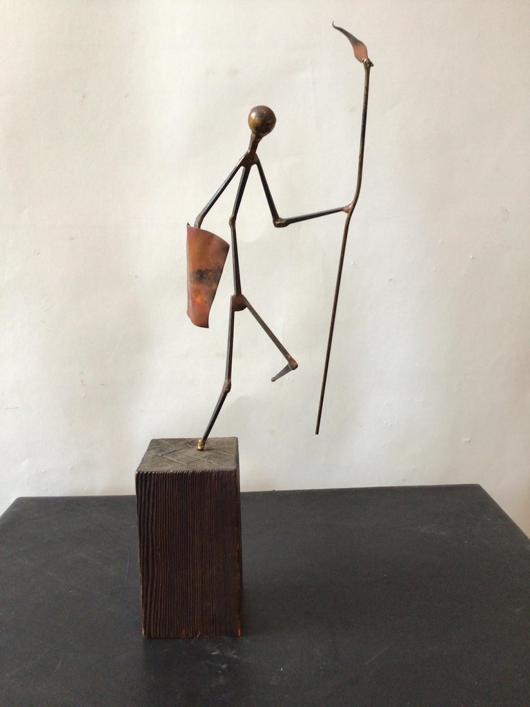 1970s Iron Warrior Sculpture By Alex Kovacs For Sale at 1stDibs